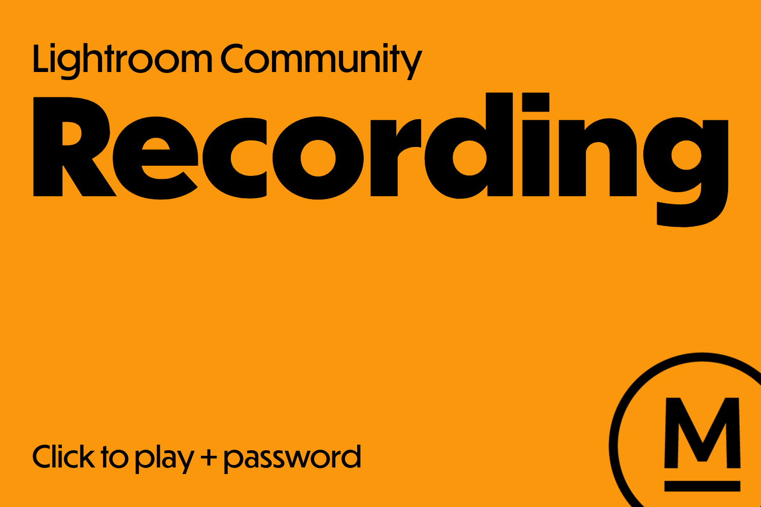 Lightroom Community – 10th November 2025 – Lightroom Support – LIVE ...